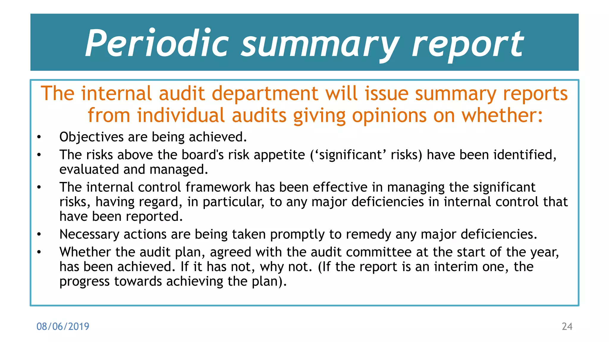 Introduction to internal auditing | PPTX | Business Accounting ...