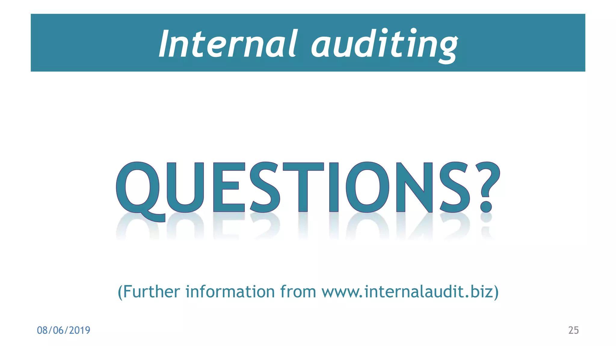 Introduction to internal auditing | PPTX