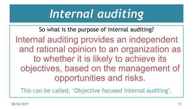 Introduction to internal auditing | PPTX | Business Accounting ...