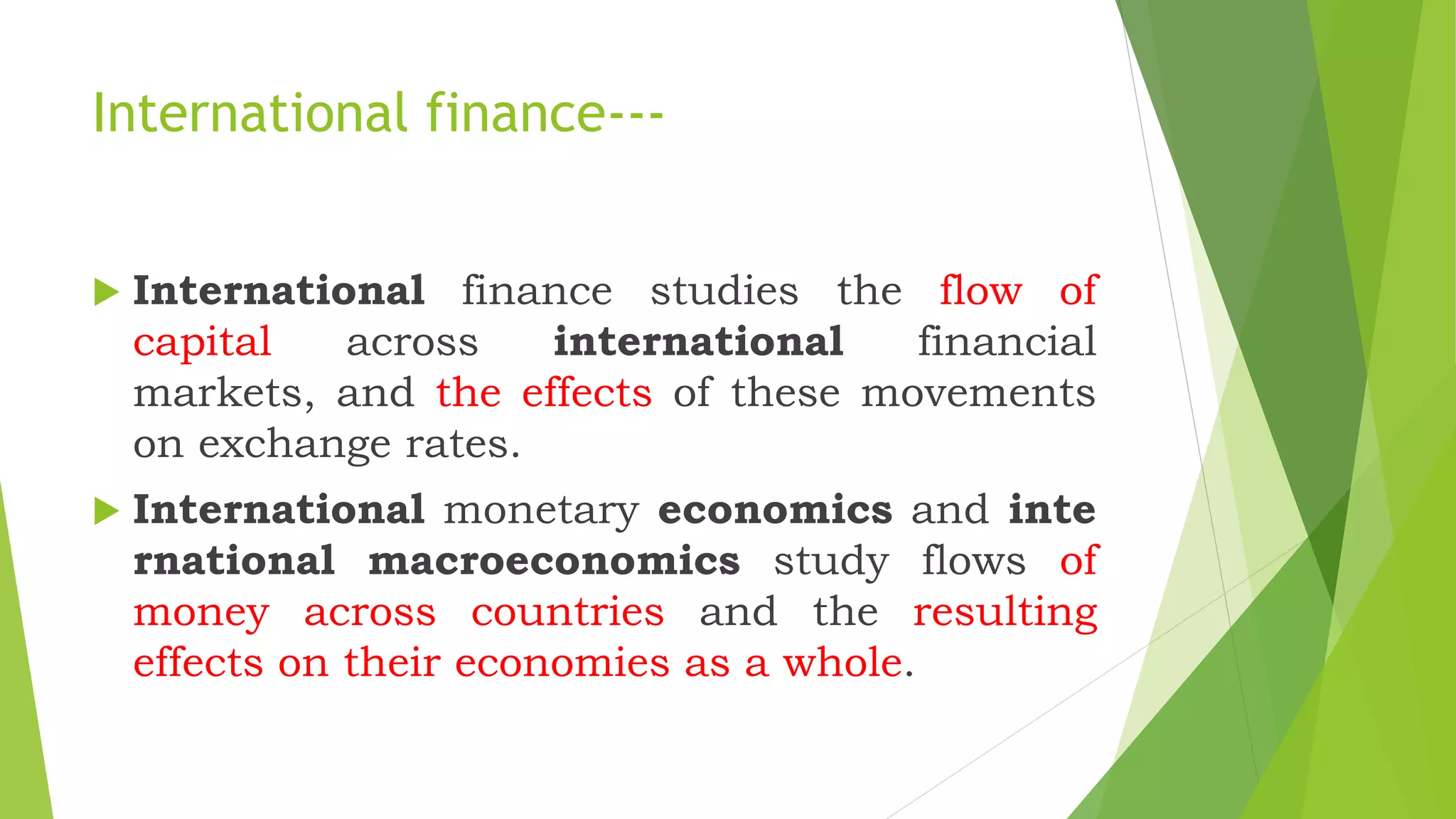 Introduction to international finance and International economy | PPTX