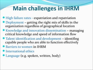 Introduction to international HRM | PPT