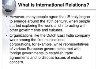 Introduction to international relation | PPT
