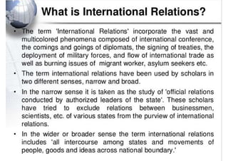 Introduction to international relation | PPT