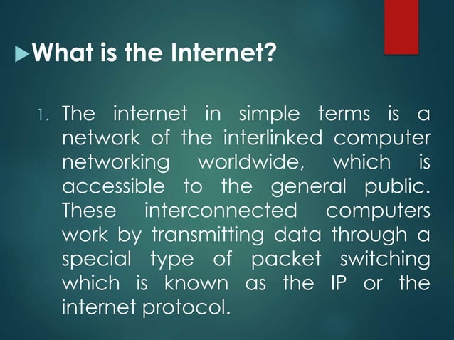 Introduction to internet | PPT