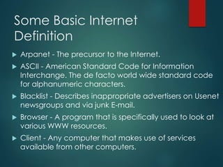 Introduction to internet | PPTX