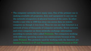 Introduction to internet | PPTX