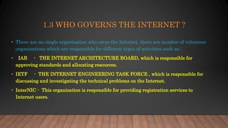 Introduction to internet | PPTX