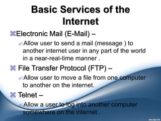 Introduction to internet | PPT