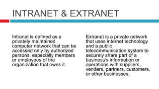 Introduction to internet | PPTX