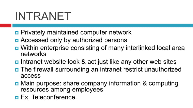 Introduction to internet | PPTX