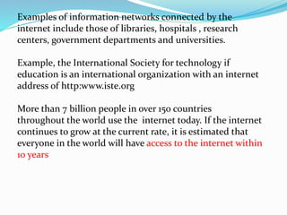 Introduction to internet | PPTX