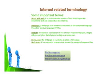 Introduction to internet | PPT