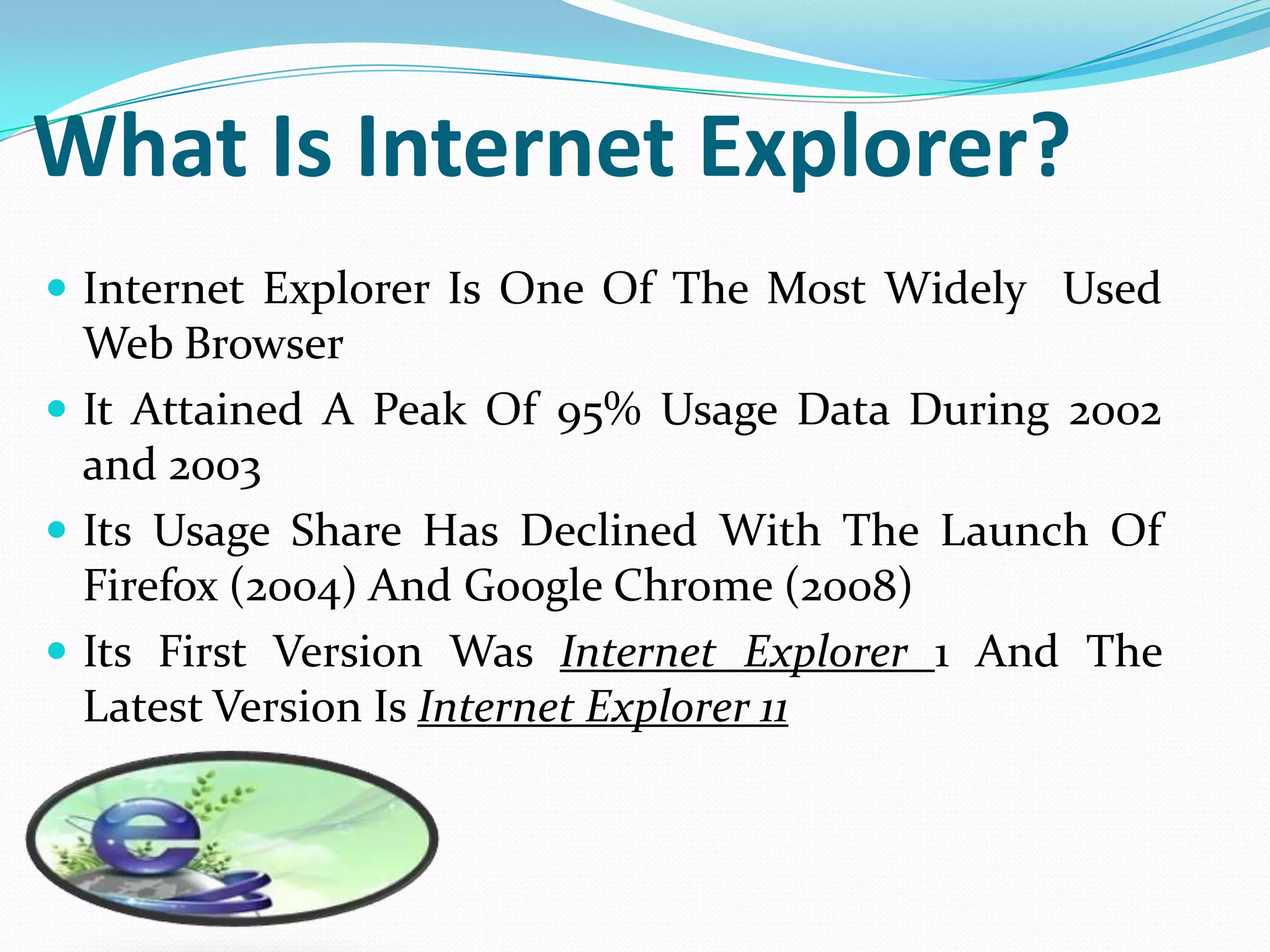 Introduction to internet explorer | PPTX