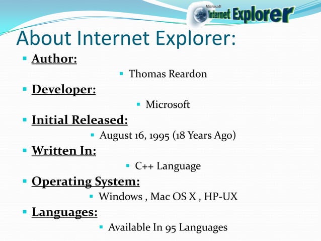 Introduction to internet explorer | PPTX