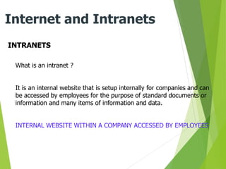 Introduction to Internets and Intranets.ppt | Internet for Beginners ...