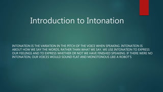 Introduction to intonation | PPT