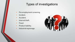 Introduction to investigation | PPTX