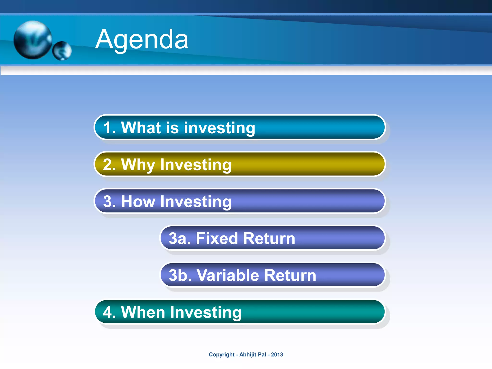 Introduction to investing - for young adults | PPTX