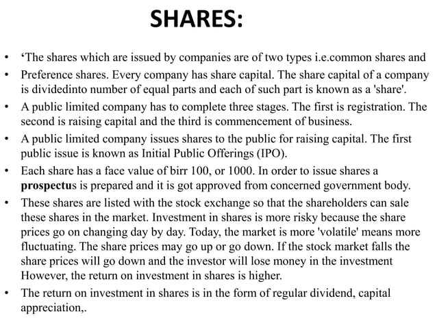 Introduction to investment.pptx | Stocks and Bonds | Personal Investing