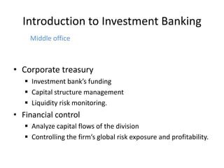 Introduction to investment banking | PPTX