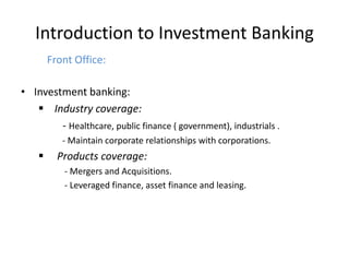 Introduction to investment banking | PPTX