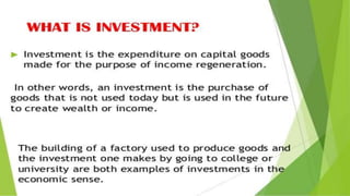 Introduction to investment function. | PPTX