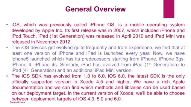 Introduction to ios | PDF