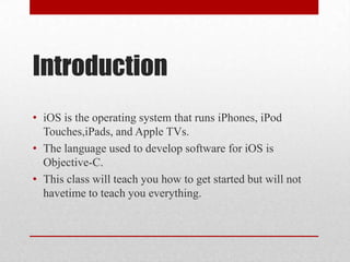 Introduction to iOS Development | PPT