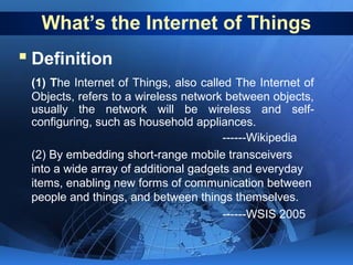 Introduction to internet of things | PPT