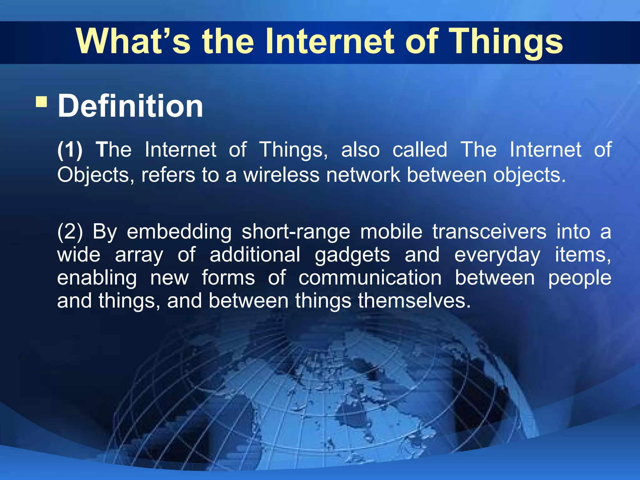THE INTERNET OF THINGS | PPT