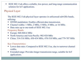IoT PROTOCOLS IoT Access Technologies Physical and MAC layers, topology and Security of IEEE 802 ...