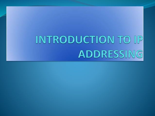 Introduction To Ip Addressing By Kalyan Kk Ppt