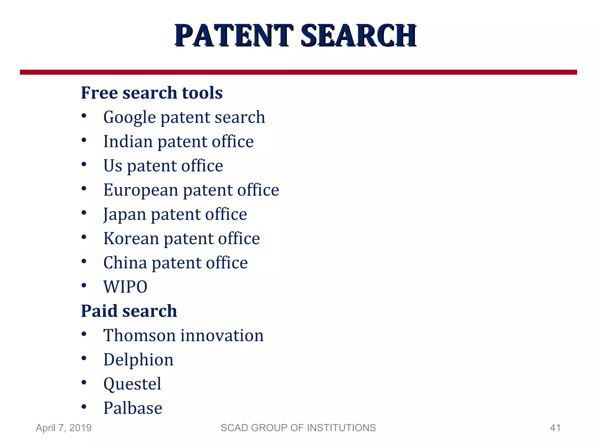 Introduction to IPR, Patent and Design | PPT