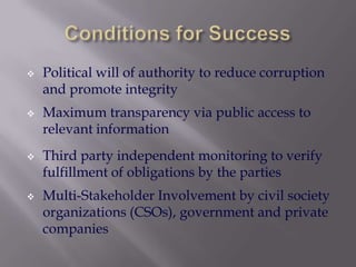 Introduction to Integrity Pacts - A Tool for Countering Corruption in ...