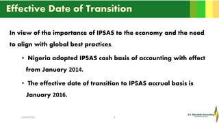 Introduction to IPSAS and conceptual framework | PPTX
