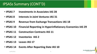 Introduction to IPSAS and conceptual framework | PPTX