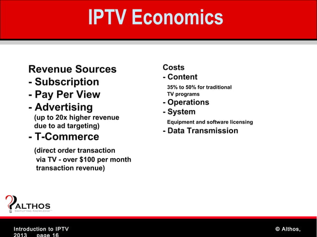 Introduction to IPTV | PPT | Computer Networking | Computing