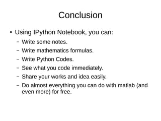 Introduction to ipython notebook | PPT