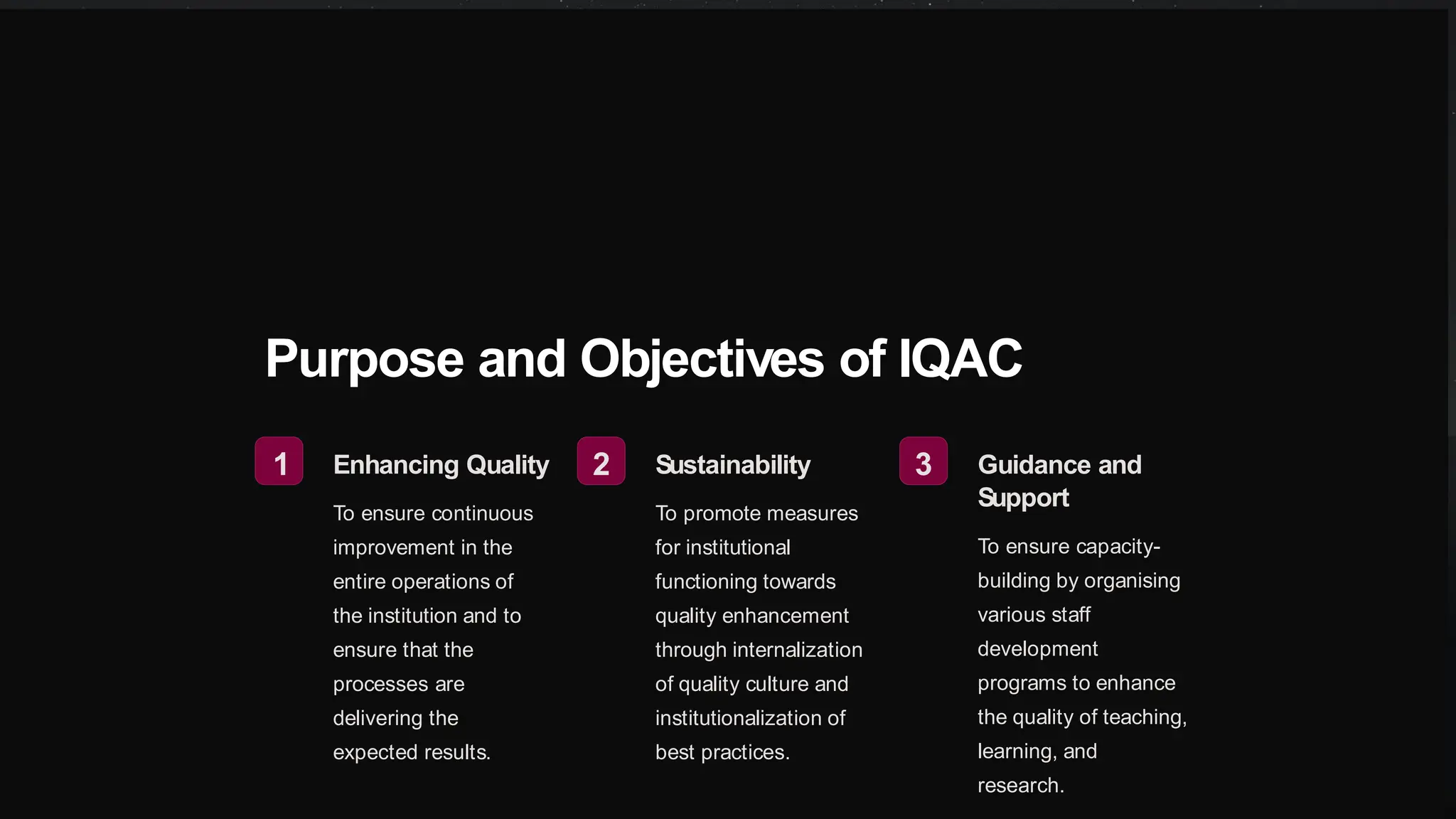 introduction to ⁠Internal Quality Assurance Cell IQAC | PDF