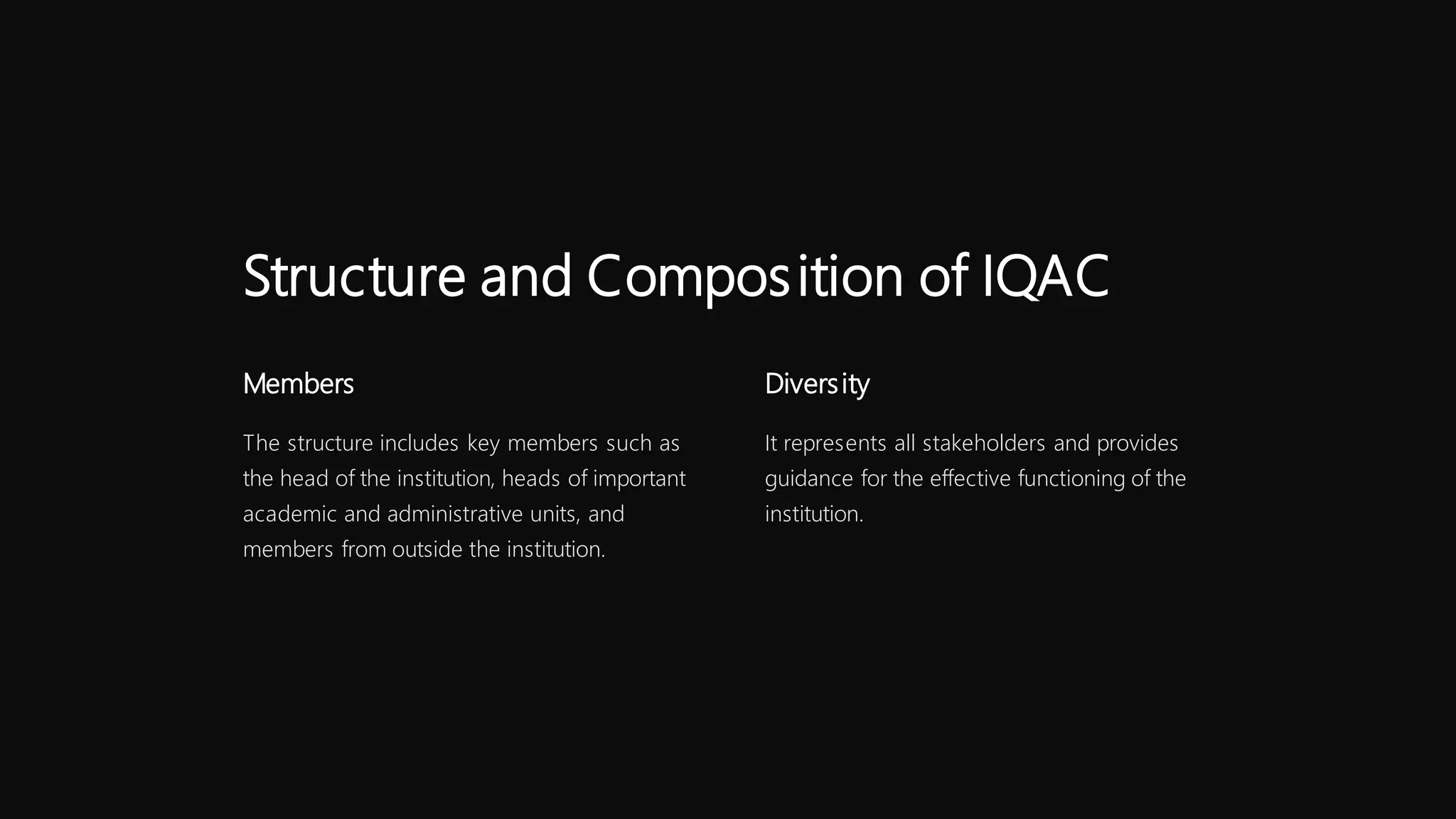 introduction to ⁠Internal Quality Assurance Cell IQAC | PDF