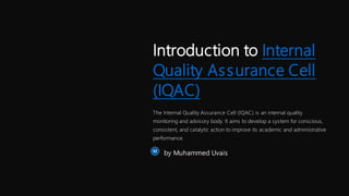 introduction to ⁠Internal Quality Assurance Cell IQAC | PDF