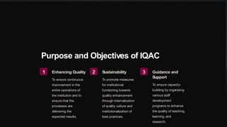 introduction to ⁠Internal Quality Assurance Cell IQAC | PDF