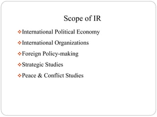 Introduction to INTERNATIONAL RELATIONS | PPTX