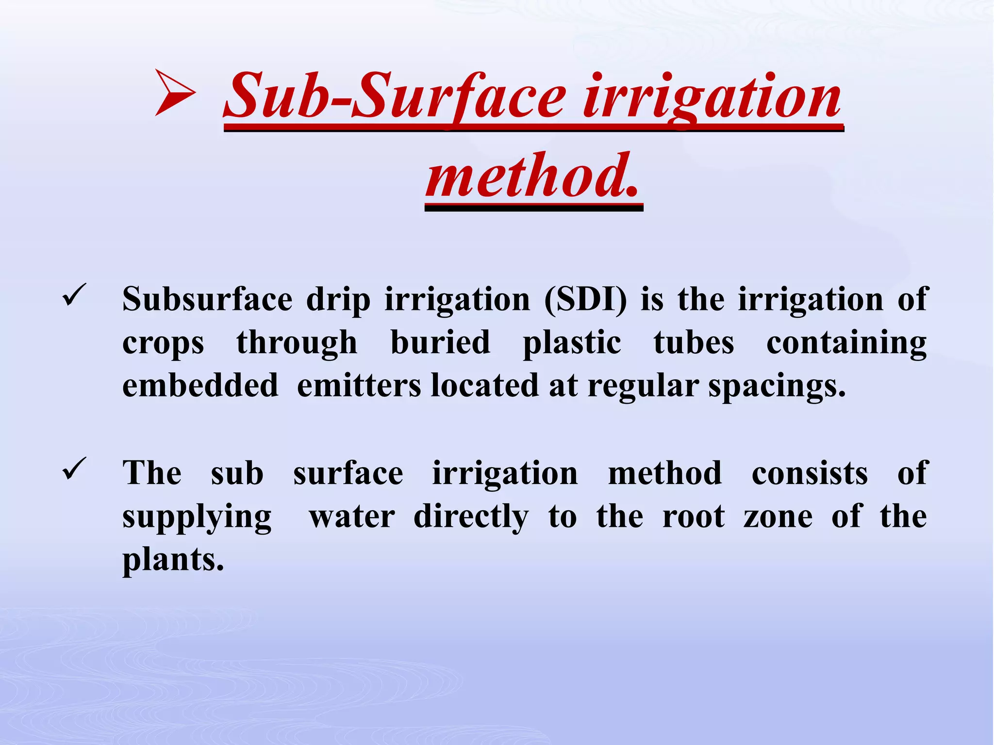 Introduction To Irrigation | PPTX