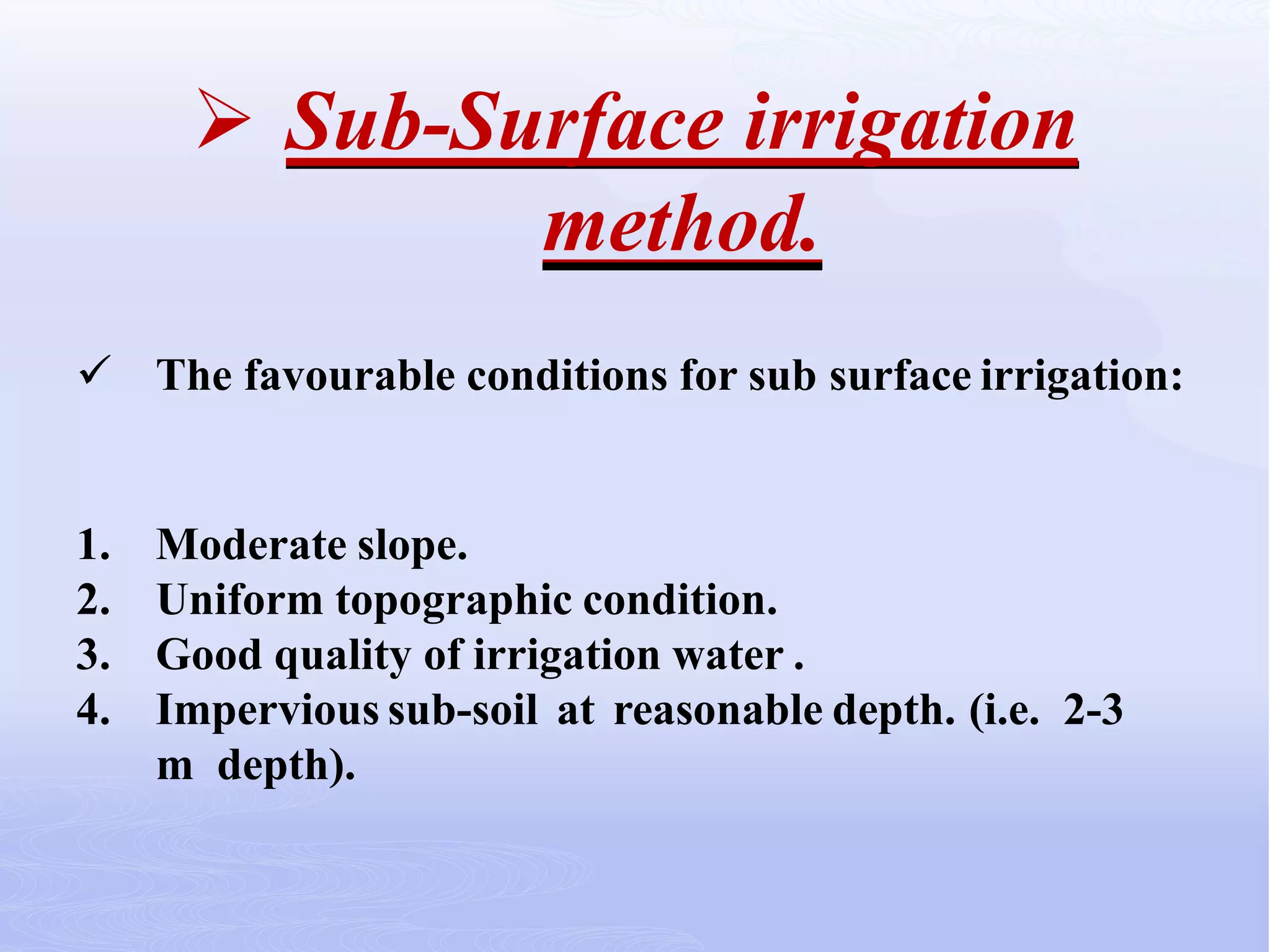 Introduction To Irrigation | PPTX | Agriculture | Industries