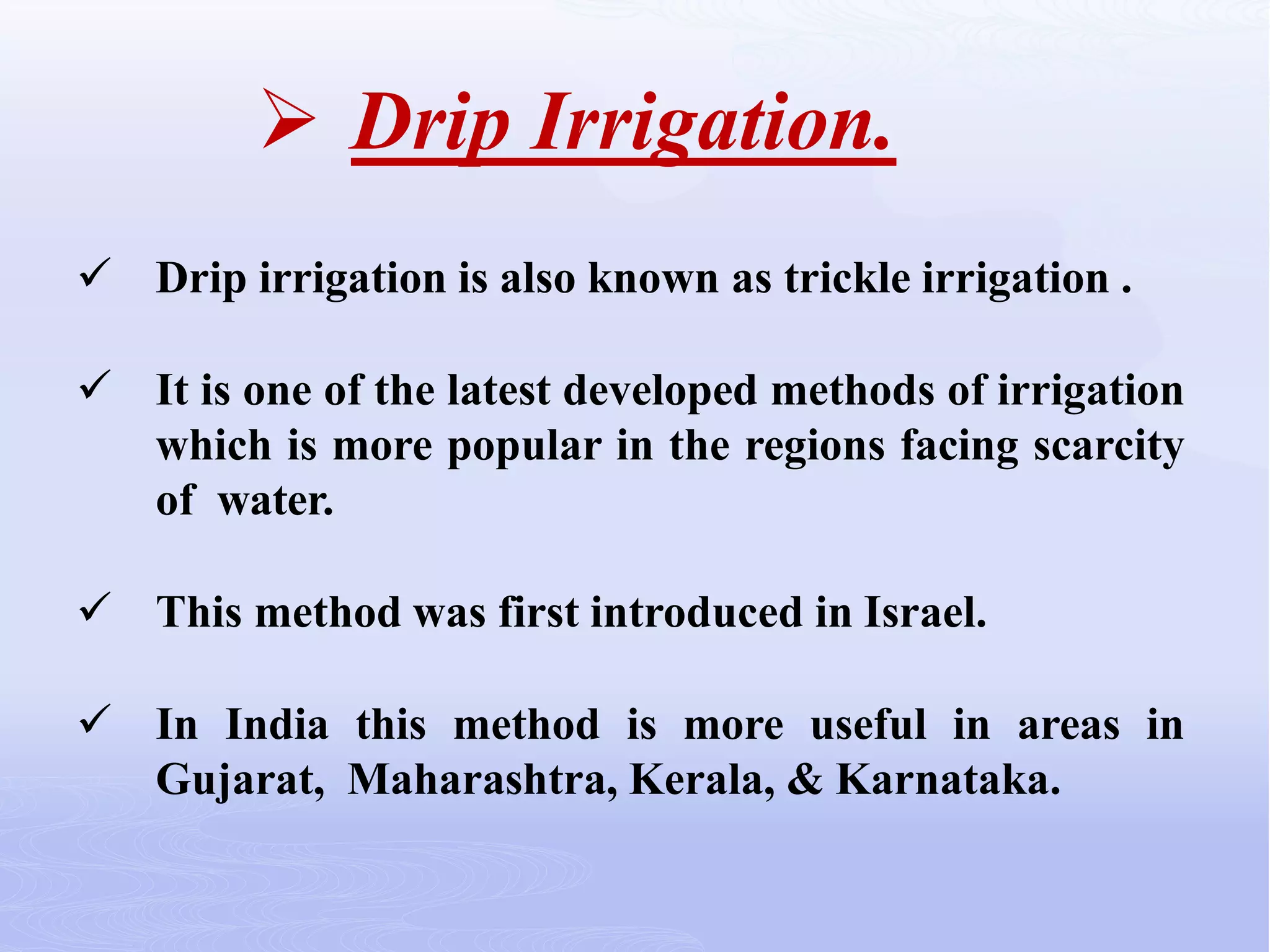 Introduction To Irrigation | PPTX