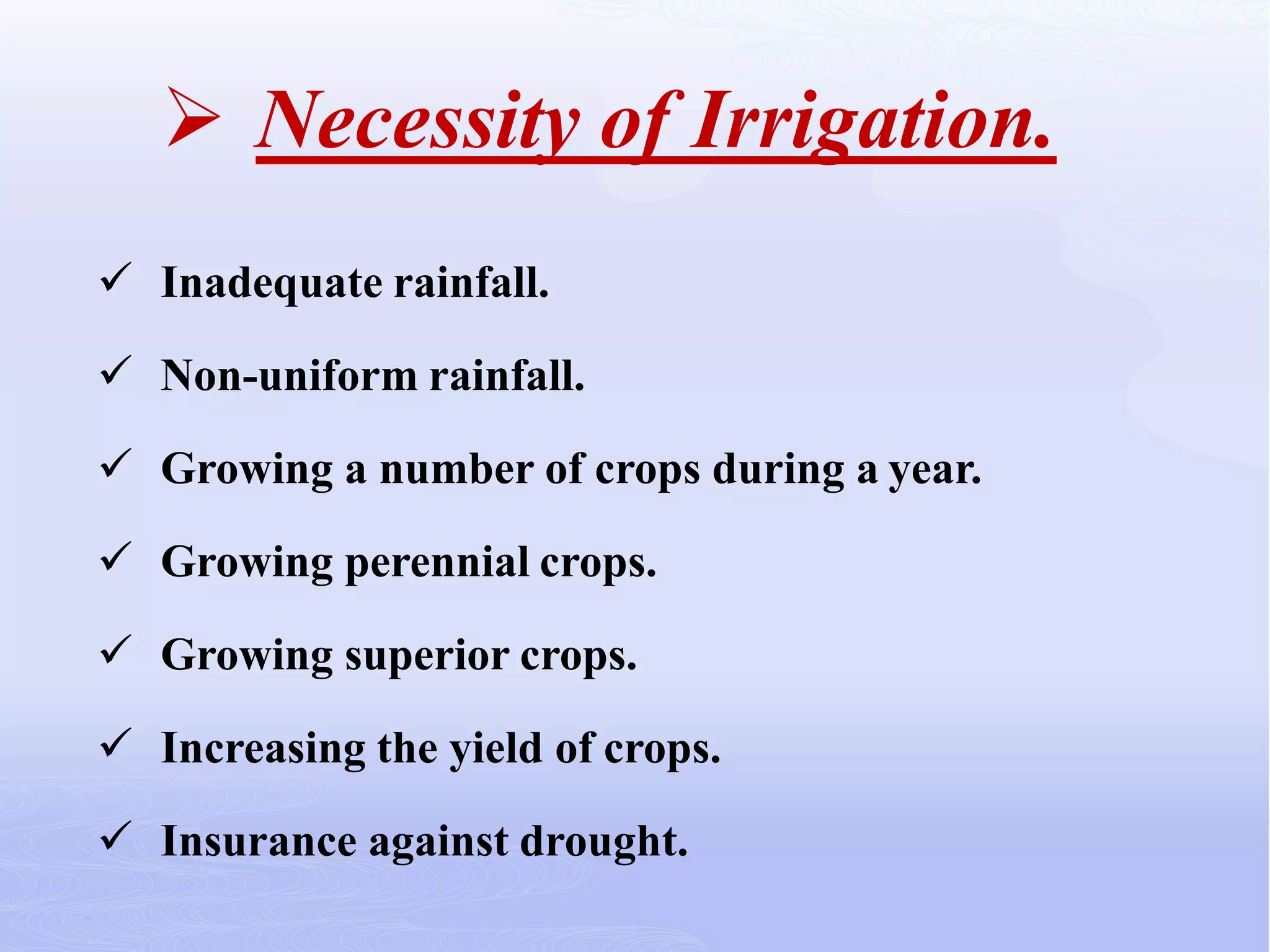 Introduction To Irrigation | PPTX