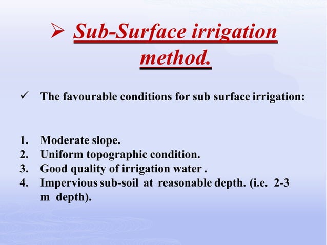 Introduction To Irrigation | PPTX | Agriculture | Industries