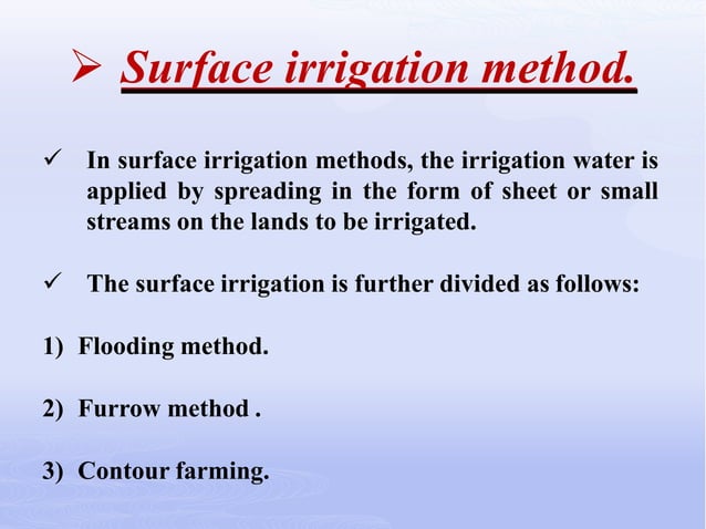 Introduction To Irrigation | PPTX | Agriculture | Industries