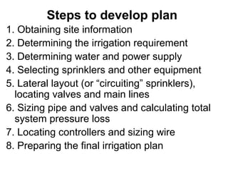 Introduction to irrigation design 1 | PPT
